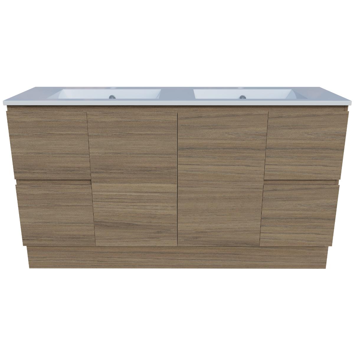 Timberline Nevada 1500mm Floor Standing Vanity with Double Bowl Alpha ...