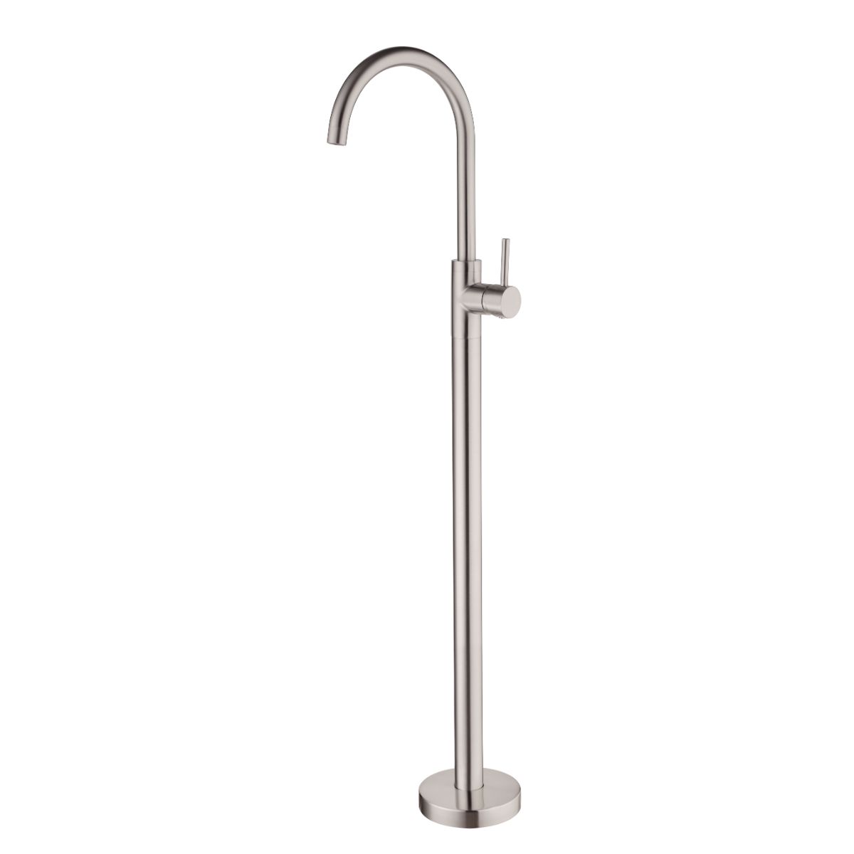 Nero Mecca Freestanding Bath Spout with Mixer Brushed Nickel