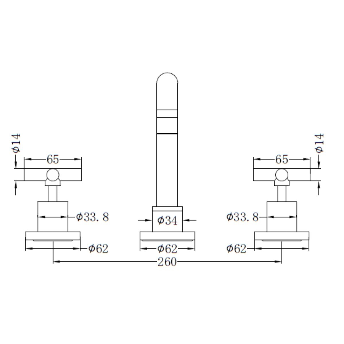 Intra Basin Set Swivel - Matte Black