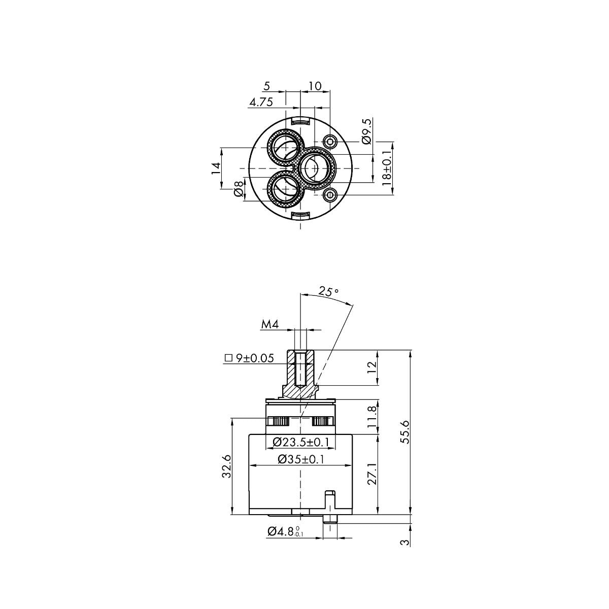 Kerox 35mm Standard Mixer Cartridge