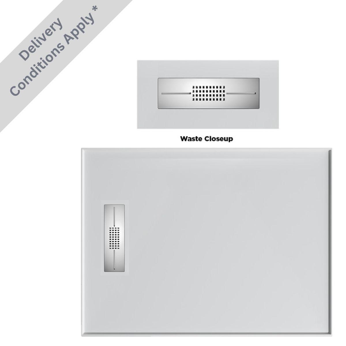 Oceano Elite 900 x 1200 Shower Base - Rear Outlet / Stainless Steel ...