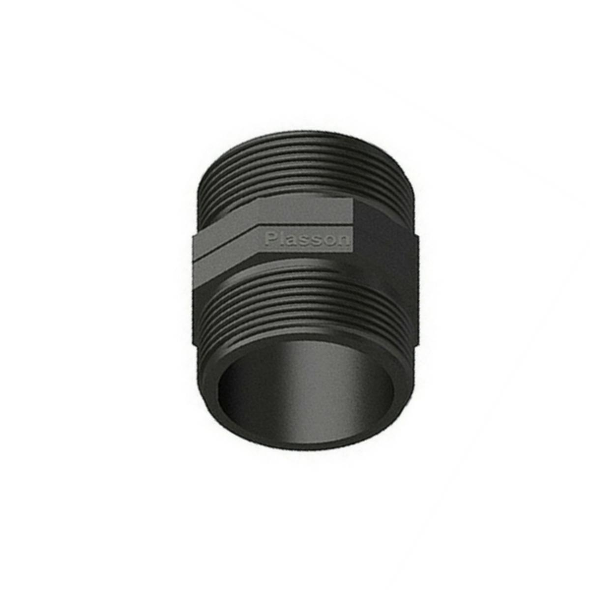 Poly BSP Threaded Hex Nipple 32mm